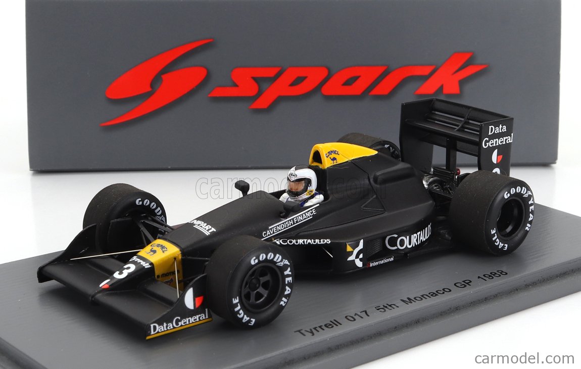 SPARK-MODEL S4862 Scale 1/43 | TYRRELL F1 017 N 3 5th MONACO GP 1988 ...