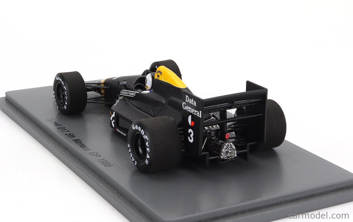 SPARK-MODEL S4862 Scale 1/43 | TYRRELL F1 017 N 3 5th MONACO GP 1988 ...