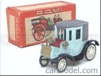 RAMI / Scale 1/43 | PEUGEOT COUPE 1898 LIGHT BLUE BLACK