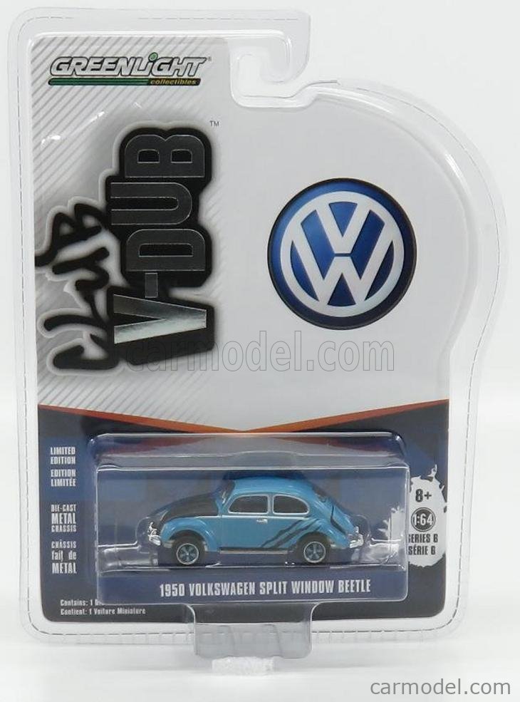 GREENLIGHT 29890A Scale 1/64 | VOLKSWAGEN BEETLE SPLIT WINDOW 1950 BLUE ...