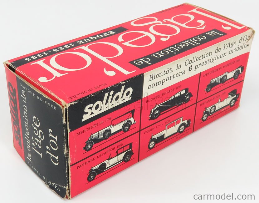 SOLIDO 140 Scale 1/43 | PANHARD LEVASSOR 8CYL 35CV 1925 DARKGREEN MET BLACK