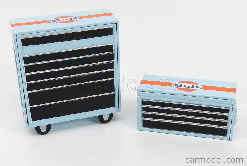 GMP 18872 Scale 1/18 | ACCESSORIES SET OFFICINA GARAGE GULF LIGHT BLUE ...