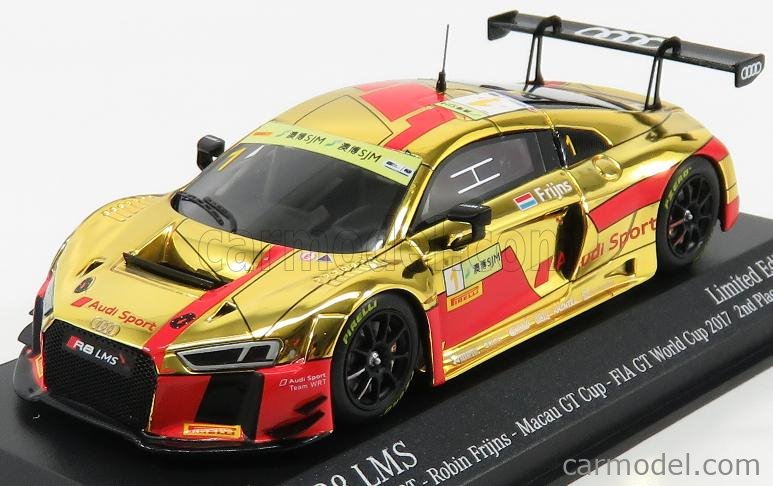 MINICHAMPS 437171799 Scale 1/43 | AUDI R8 LMS TEAM WRT FRIJNS N 1 FIA GT WORLD CUP MACAU 2017 GOLD