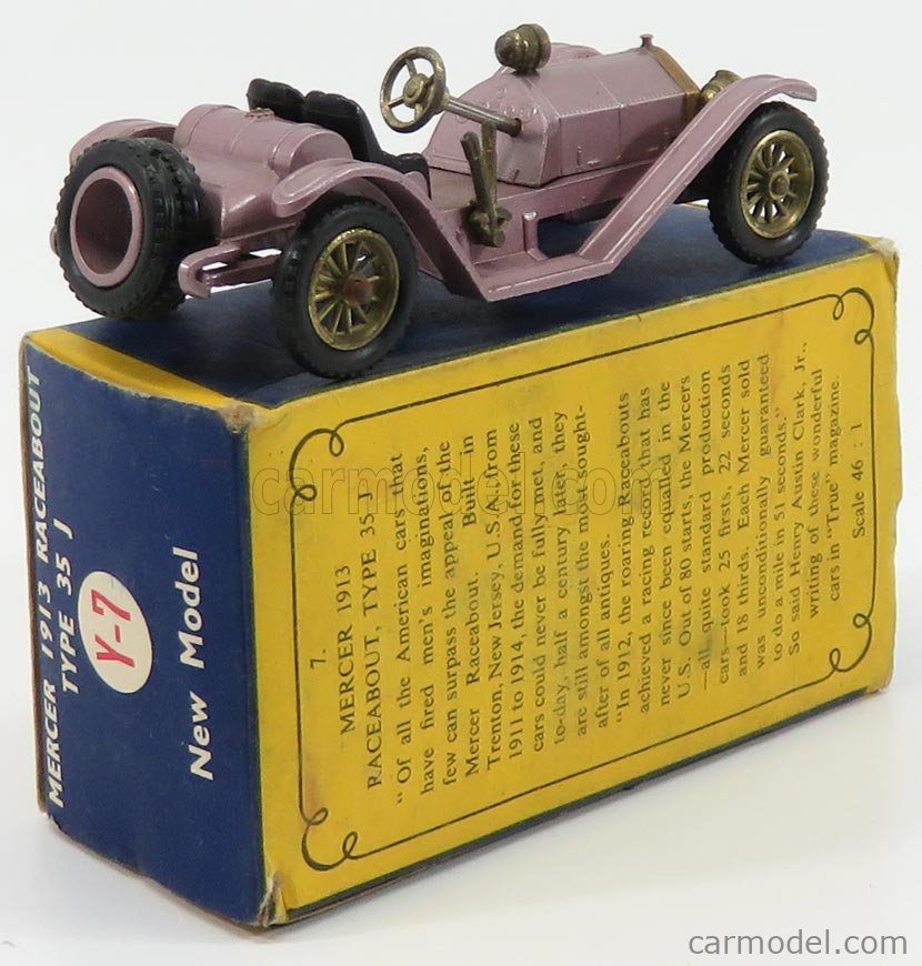 MATCHBOX Y7 Scale 1/43 | MERCER RACEABOUT TYPE 35J 1913 PINK MET