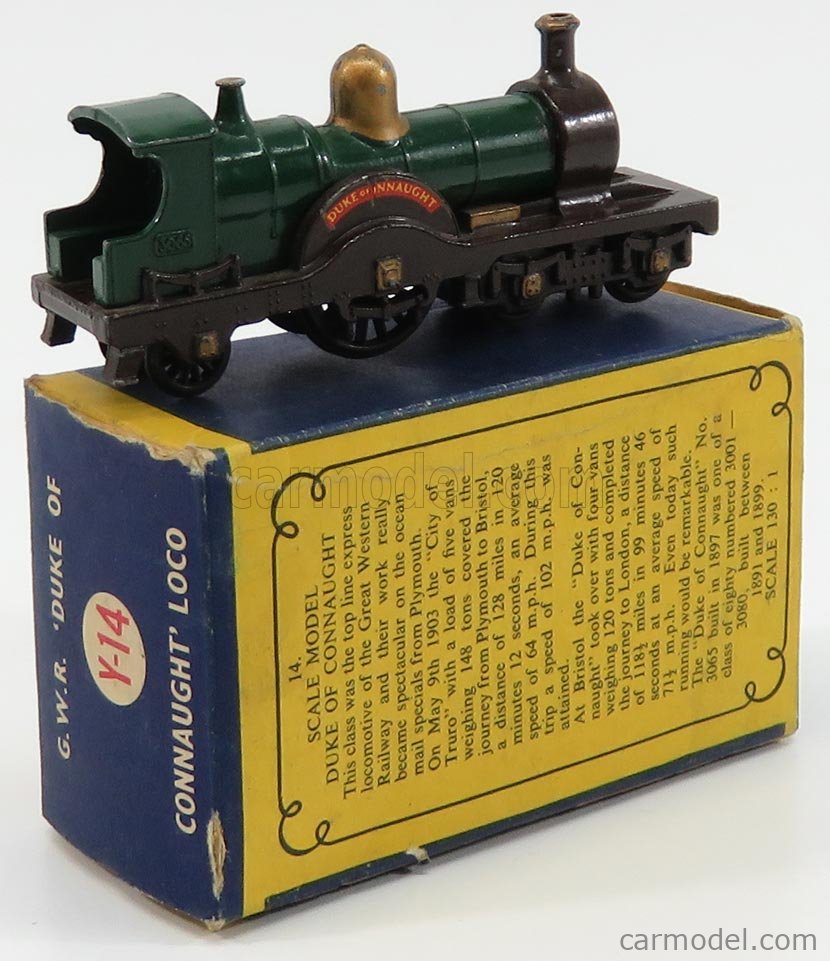 MATCHBOX Y14 Scale 1/130 | LESNEY G.W.R. DUKE OF CONNAUGHT LOCO GREEN BROWN