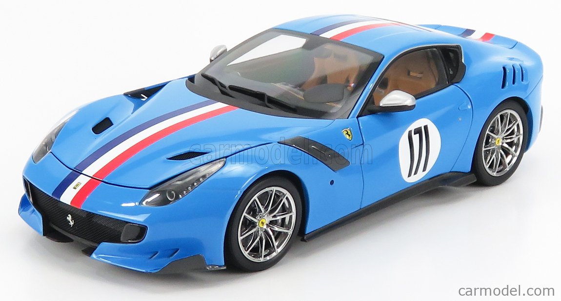 BBR-MODELS BBR182108DIE Scale 1/18 | FERRARI F-12 TDF N 171 2015 LIGHT BLUE