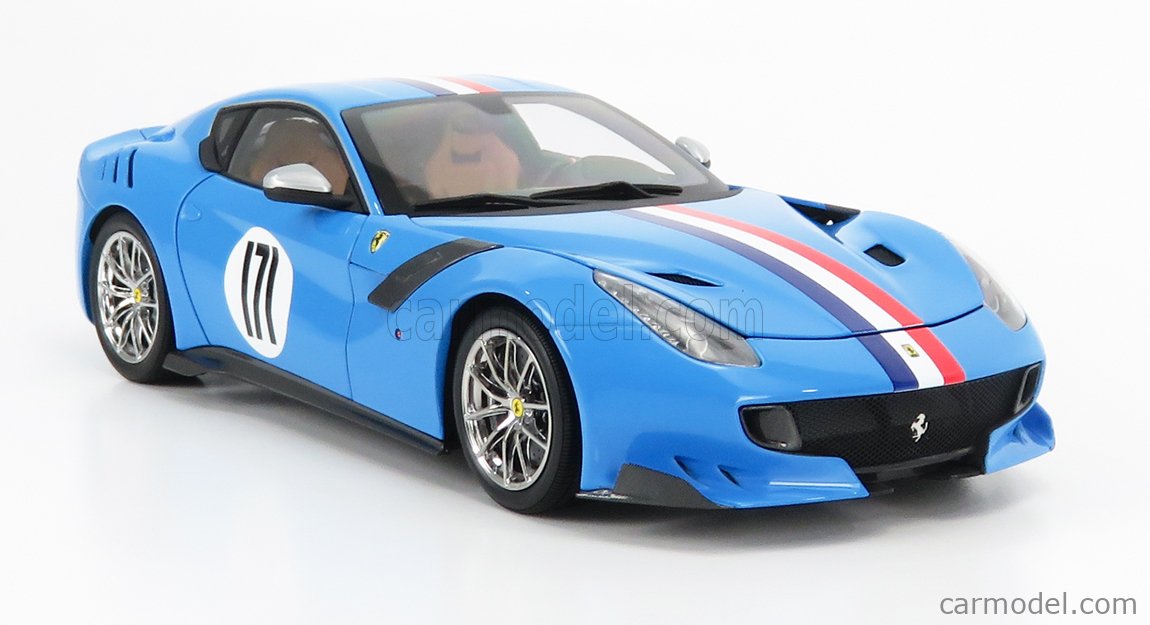 BBR-MODELS BBR182108DIE Scale 1/18 | FERRARI F-12 TDF N 171 2015 LIGHT BLUE