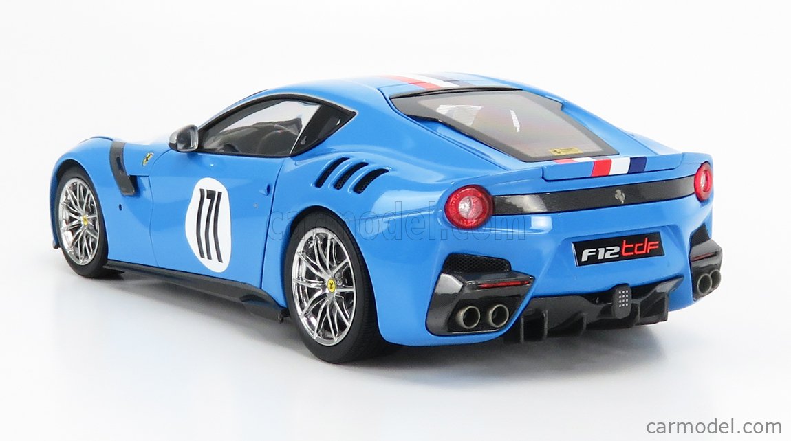 BBR-MODELS BBR182108DIE Scale 1/18 | FERRARI F-12 TDF N 171 2015 LIGHT BLUE