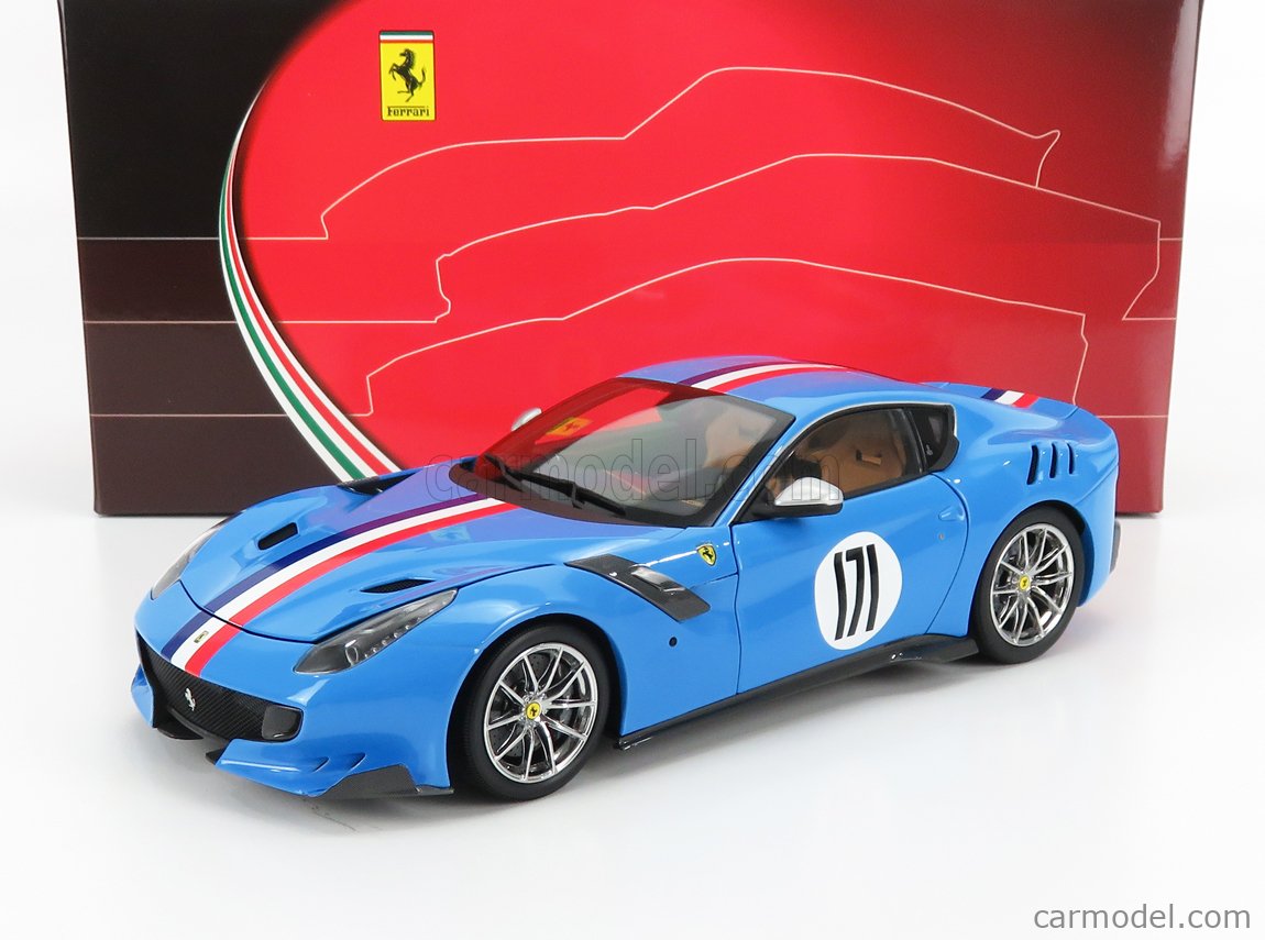 BBR-MODELS BBR182108DIE Scale 1/18 | FERRARI F-12 TDF N 171 2015 LIGHT BLUE