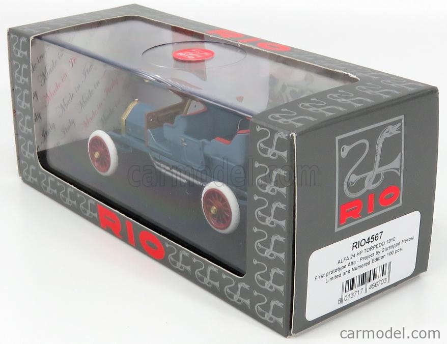 RIO-MODELS 4567 Scale 1/43 | ALFA ROMEO TORPEDO 24hp OPEN 1910 - FIRST ...