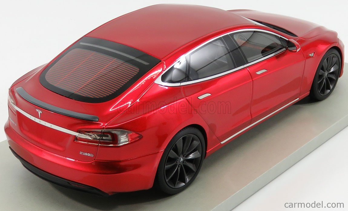 LS-COLLECTIBLES LS028D Scala 1/18 | TESLA MODEL S FACELIFT 2016 RED