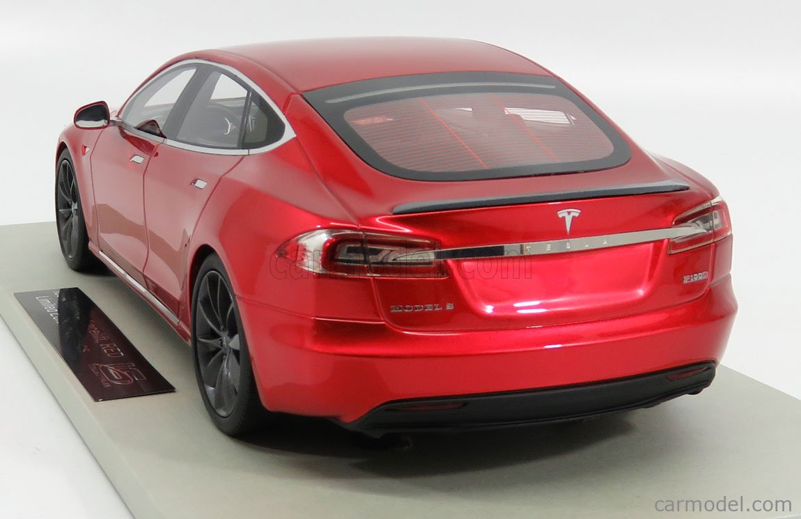 LS-COLLECTIBLES LS028D Scala 1/18 | TESLA MODEL S FACELIFT 2016 RED