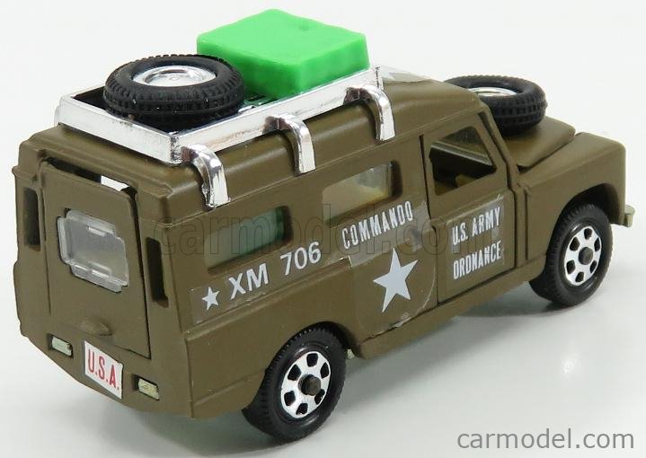 MEBETOYS MATTEL A67 Scale 1/43 | LAND ROVER LAND U.S. ARMY COMMANDO GREEN