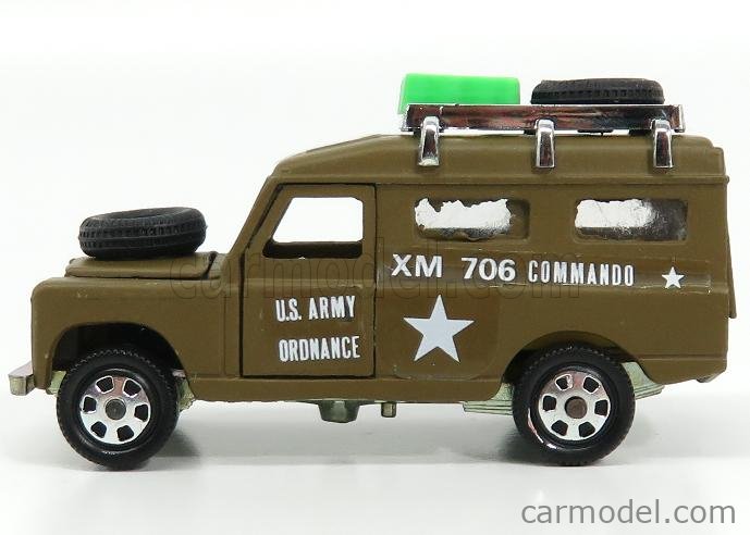 MEBETOYS MATTEL A67 Scale 1/43 | LAND ROVER LAND U.S. ARMY COMMANDO GREEN