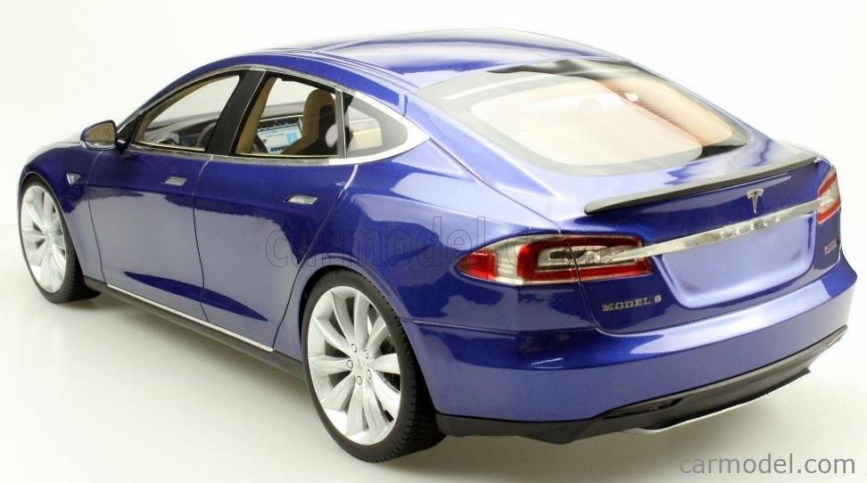 TOPMARQUES TM12-03C Echelle 1/12 | TESLA MODEL S 2012 BLUE