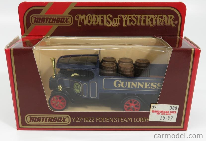 MATCHBOX Y27 Scale 1/55 | FODEN CAMION A VAPEUR GUINNESS BLUE BLACK