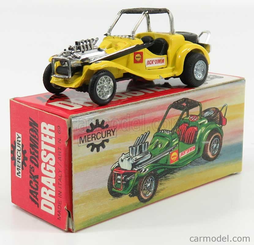 MERCURY-ITALY 69 Scale 1/43 | FIAT BALILLA DRAGSTER JACK'S DEMON YELLOW