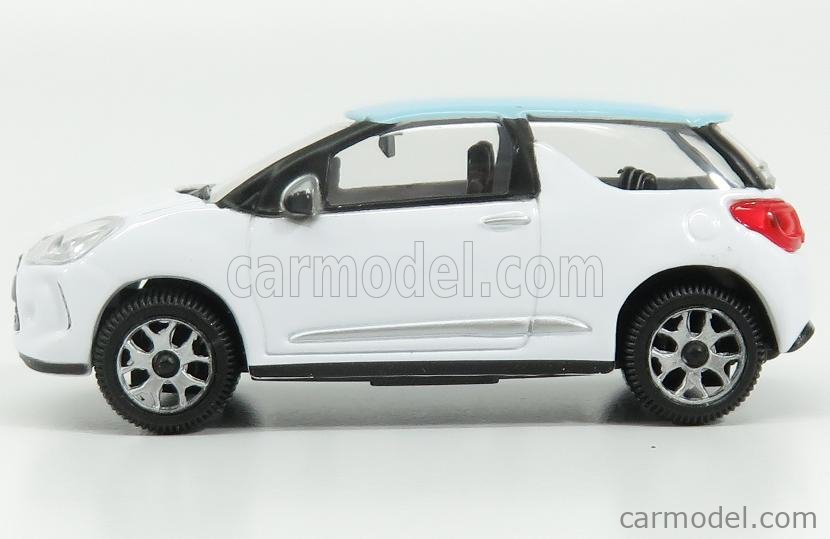 BURAGO 18-30256W Scale 1/43 | CITROEN DS3 2010 WHITE LIGHT BLUE