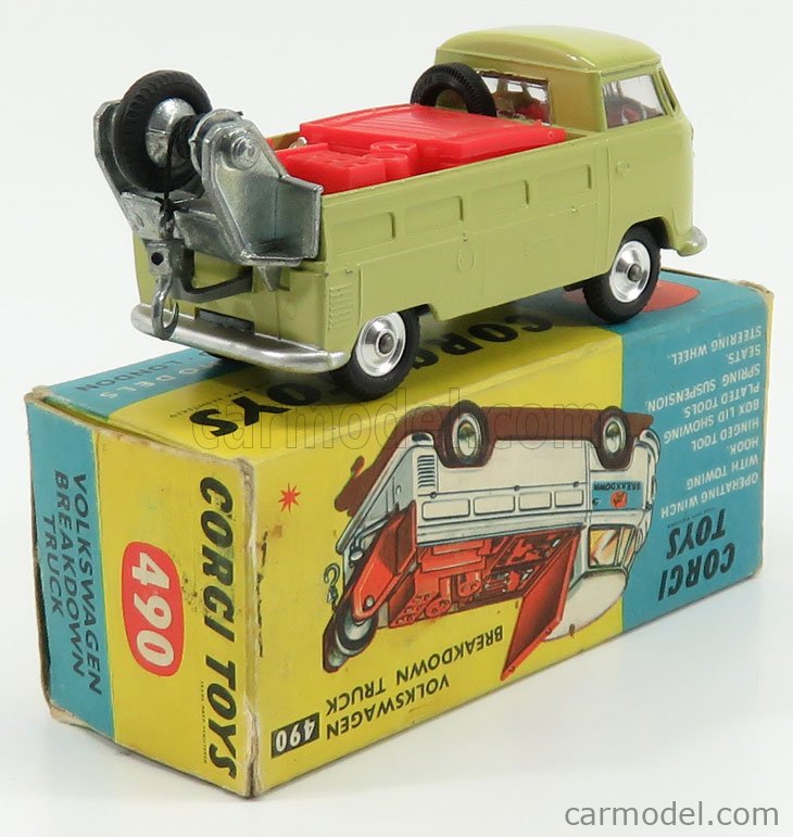 CORGI 490 Scale 1/43 | VOLKSWAGEN T1 PICK-UP BREAKDOWN TRUCK MUSTARD