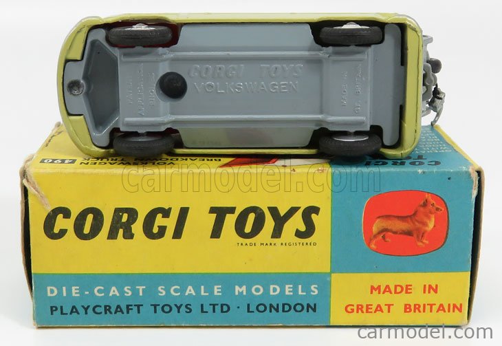 CORGI 490 Scale 1/43 | VOLKSWAGEN T1 PICK-UP BREAKDOWN TRUCK MUSTARD