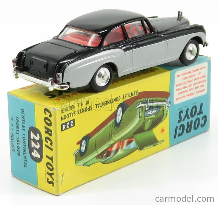 CORGI 224 Scale 1/43 | BENTLEY CONTINENTAL SPORTS SALOON SILVER BLACK