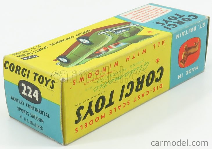 CORGI 224 Scale 1/43 | BENTLEY CONTINENTAL SPORTS SALOON SILVER BLACK