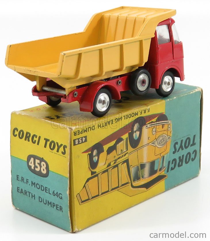 CORGI 458 Масштаб 1/43 | ERF MODEL 64G. EARTH DUMPER RED YELLOW
