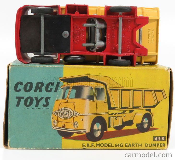 CORGI 458 Масштаб 1/43 | ERF MODEL 64G. EARTH DUMPER RED YELLOW