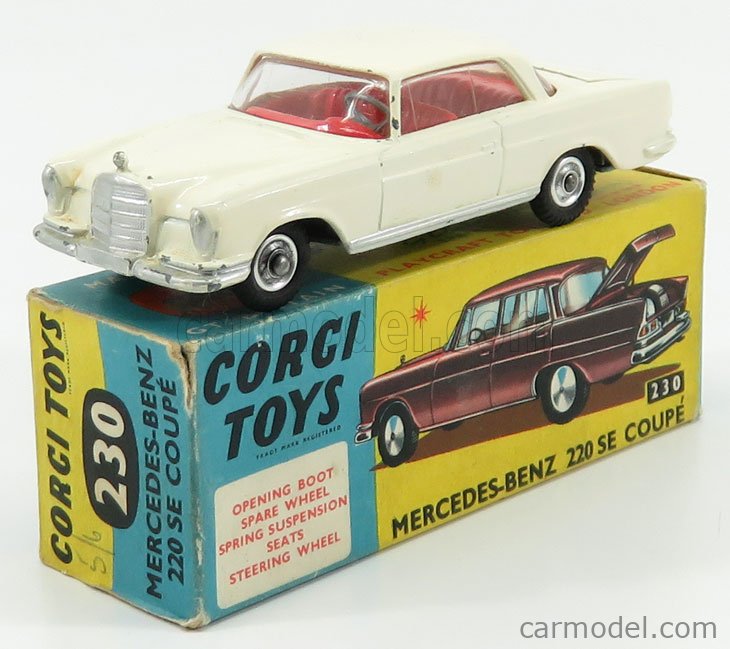 CORGI 230 Scale 1/43 | MERCEDES BENZ 220 SE COUPE CREAM