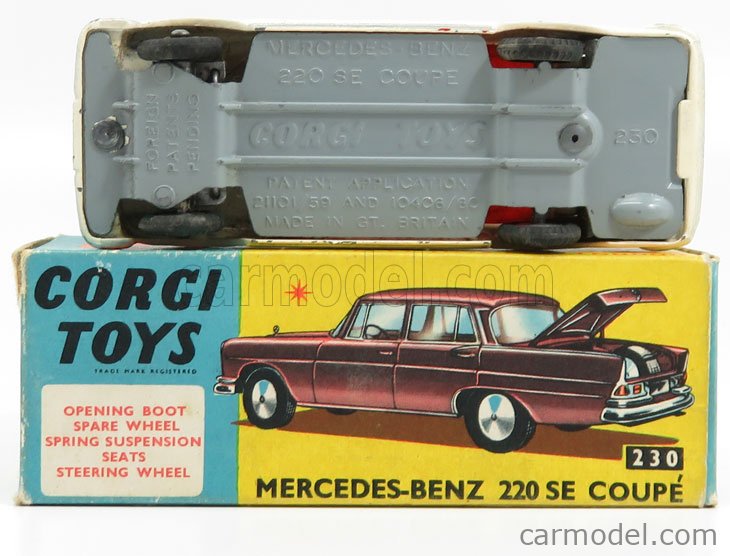 CORGI 230 Scale 1/43 | MERCEDES BENZ 220 SE COUPE CREAM