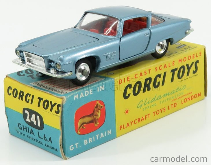 CORGI 241 Scale 1/43 | GHIA L 6.4 (RED INTERIOR) BLUE MET