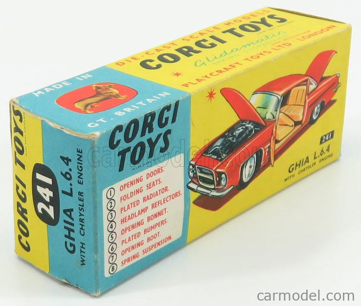 CORGI 241 Scale 1/43 | GHIA L 6.4 (RED INTERIOR) BLUE MET