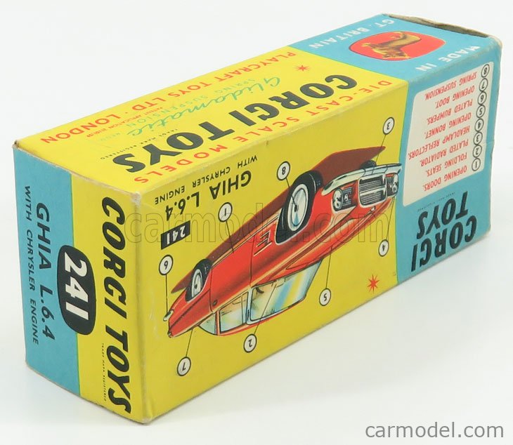 CORGI 241 Scale 1/43 | GHIA L 6.4 (RED INTERIOR) BLUE MET
