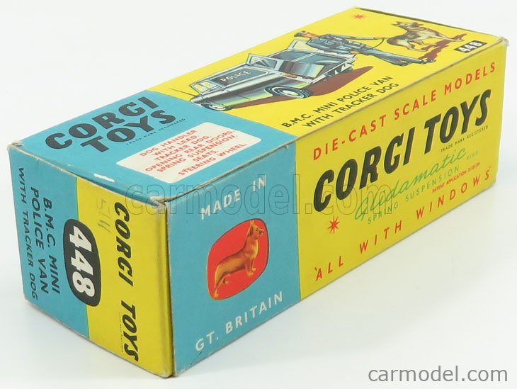 CORGI 448 Scale 1/43 | AUSTIN MINI VAN POLICE WITH TRACKER DOG BLUE