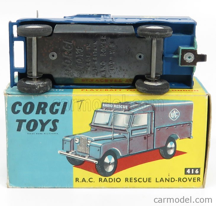CORGI 416 Escala 1/43 | LAND ROVER LAND RAC RADIO RESCUE (1 ISSUE) BLUE