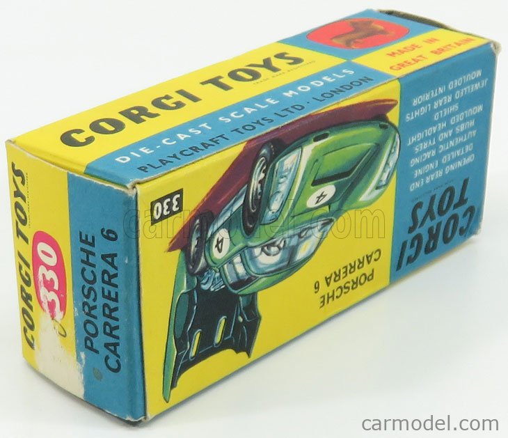 CORGI 330 Echelle 1/43 | PORSCHE CARRERA 6 N 60 WHITE RED