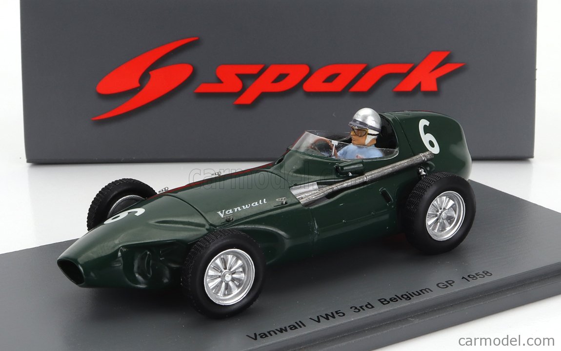 SPARK-MODEL S4871 Scale 1/43 | VANWALL F1 VW5 N 6 3rd BELGIUM GP 1958 ...