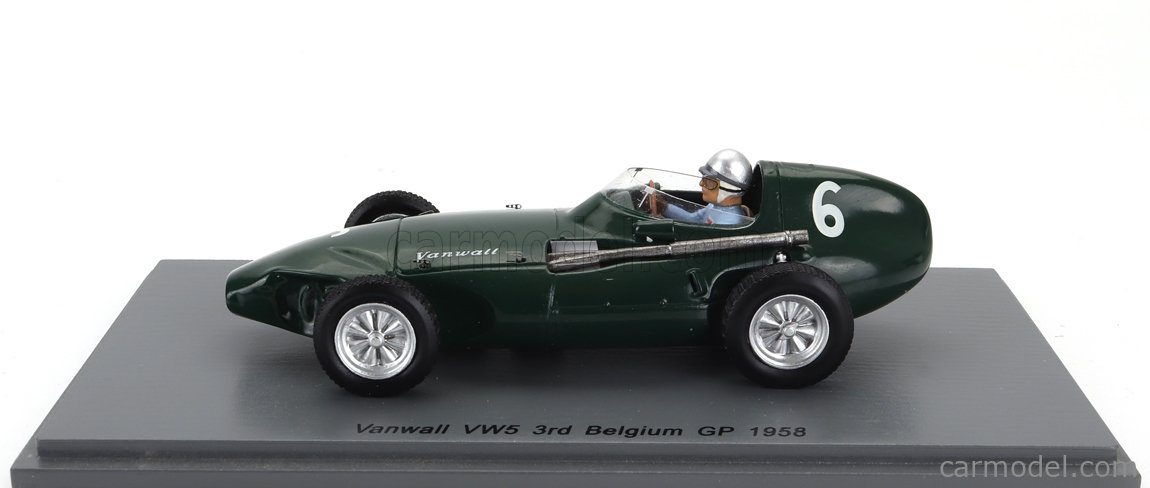 SPARK-MODEL S4871 Scale 1/43 | VANWALL F1 VW5 N 6 3rd BELGIUM GP 1958 ...