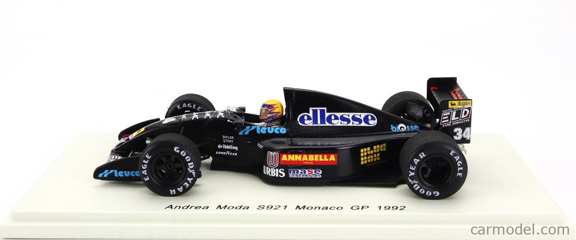 SPARK-MODEL S3892 Scale 1/43 | ANDREA MODA F1 S921 JUDD N 34 MONACO GP ...