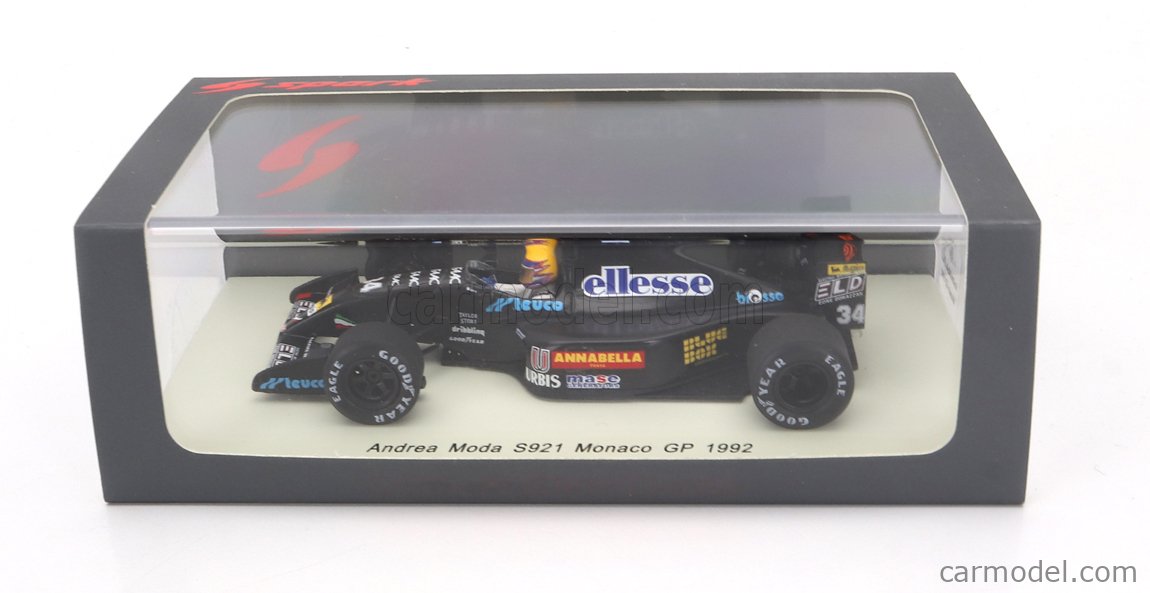 SPARK-MODEL S3892 Scale 1/43 | ANDREA MODA F1 S921 JUDD N 34 MONACO GP ...