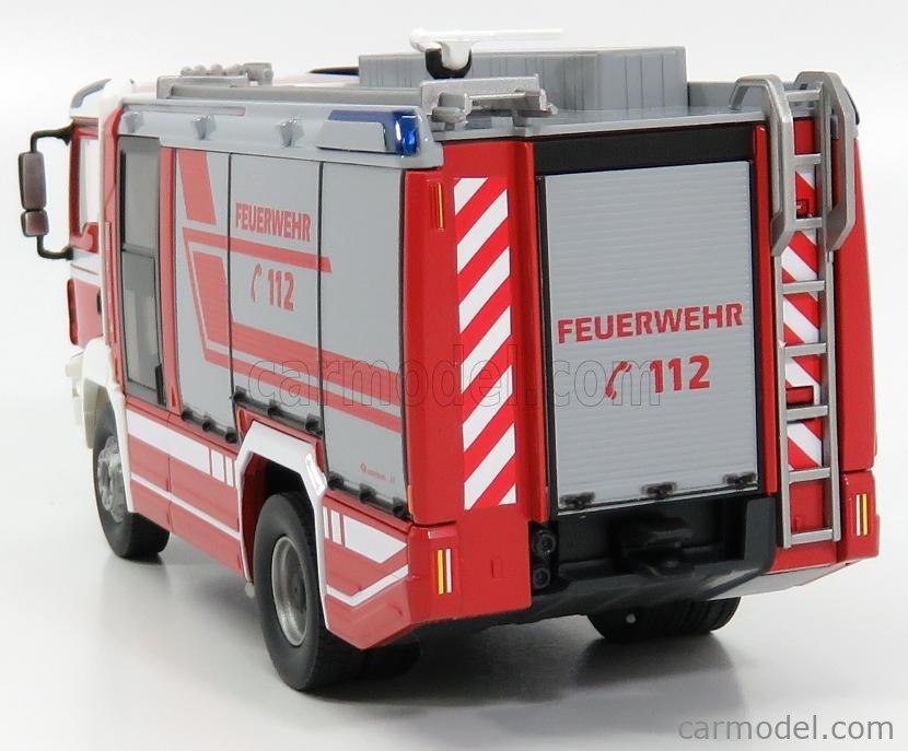 WIKING 7497 Scale 1/43 | MAN 16T TRUCK FIRE ENGINE FEUERWEHR 2003 RED ...