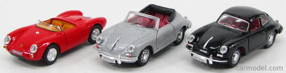 SCHUCO 27007 Scale 1/43 | PORSCHE SET OF 3 PORSCHE - 550 356 COUPE 356 ...