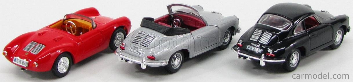 SCHUCO 27007 Scale 1/43 | PORSCHE SET OF 3 PORSCHE - 550 356 COUPE 356 ...