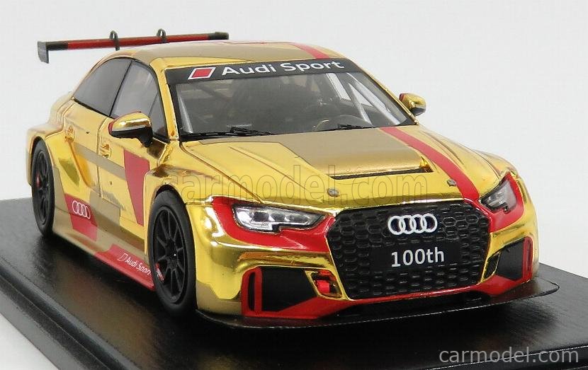 SPARK-MODEL S4497 Scale 1/43 | AUDI A3 RS3 LMS 100th 2016 GOLD