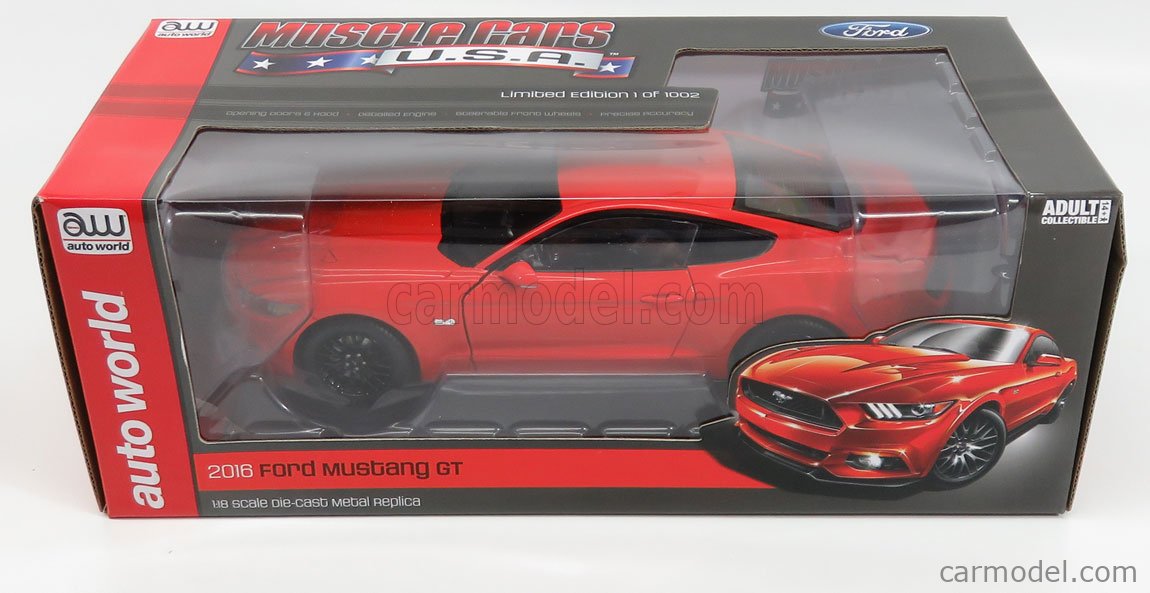 AUTOWORLD AW242/06 Scale 1/18 | FORD USA MUSTANG GT COUPE 2016 DARK ORANGE