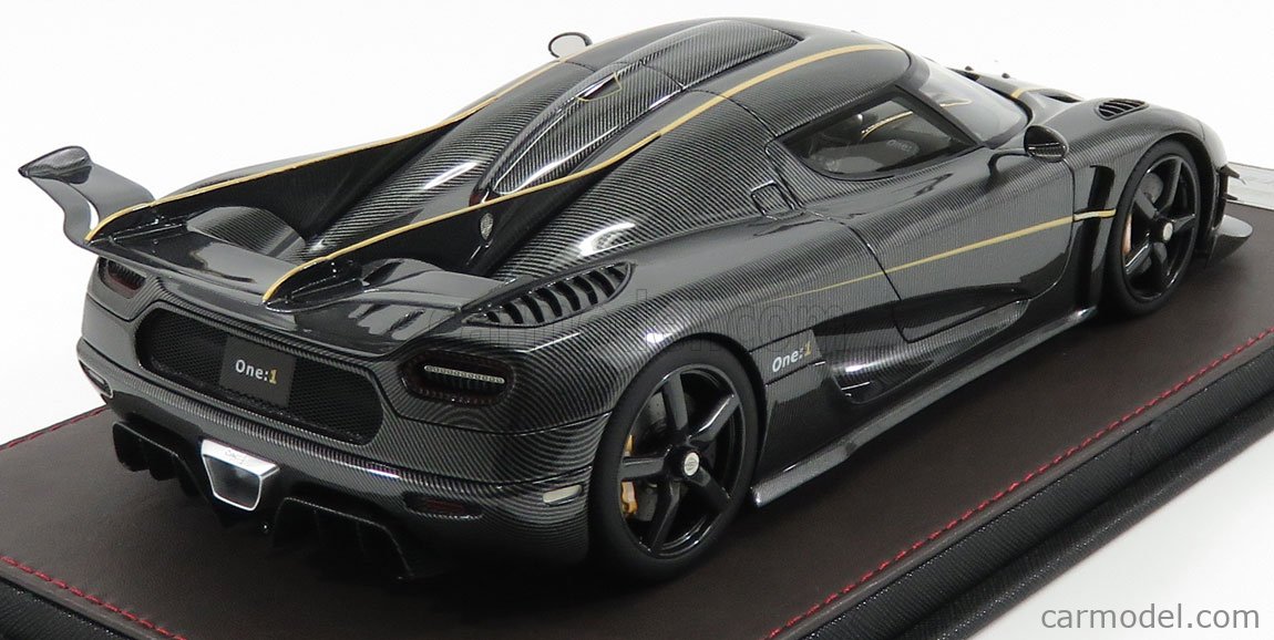 FRONTI-ART F033-117 Scale 1/18 | KOENIGSEGG 1 ONE 2014 - CON VETRINA - WITH SHOWCASE CARBON GREY ...