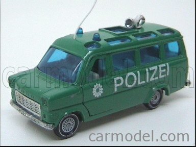 SIKU V334 Escala 1/60 | FORD ENGLAND TRANSIT POLIZEI POLICE GREEN