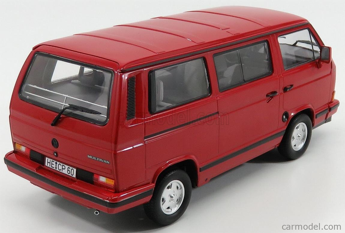 NOREV 188542 Scale 1/18 | VOLKSWAGEN T3 MULTIVAN MINIBUS RED STAR 1992 RED