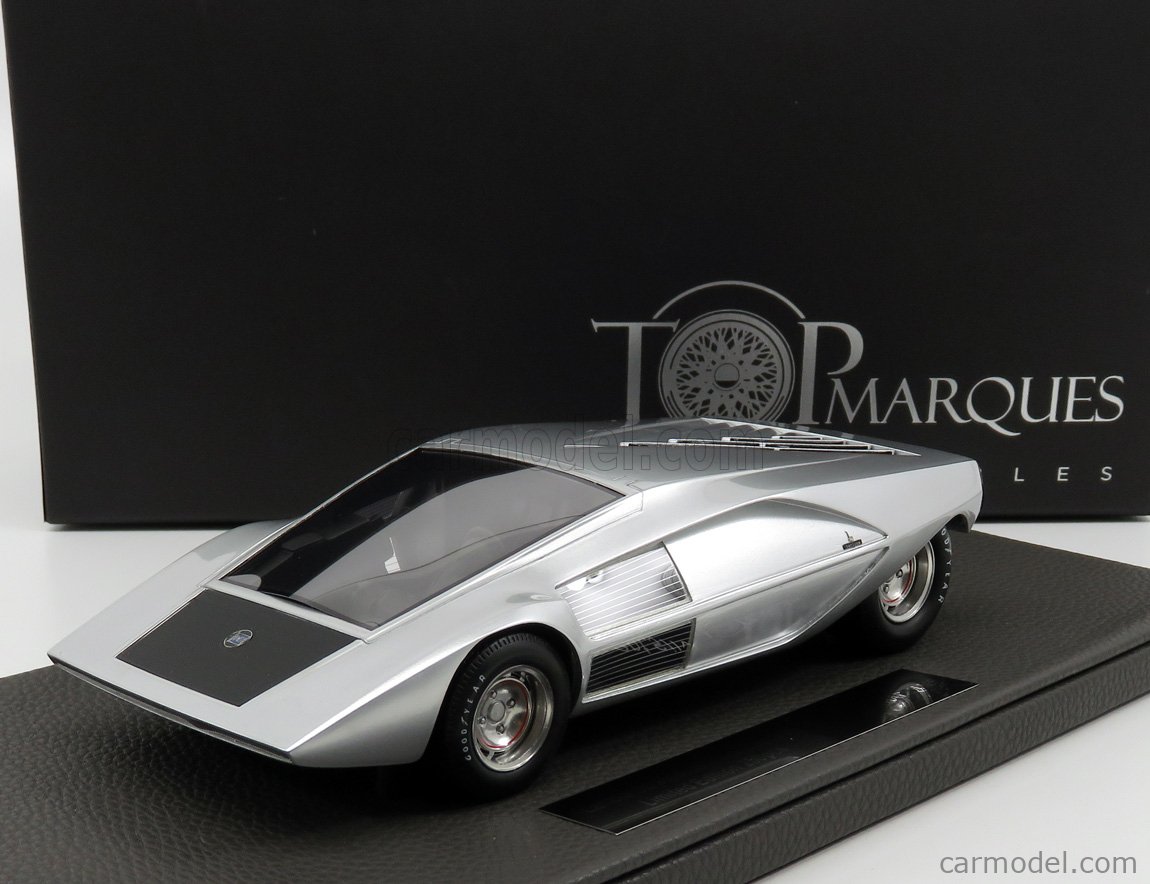 TOPMARQUES TOP067B Scale 1/18 | LANCIA STRATOS ZERO BERTONE 1970 SILVER
