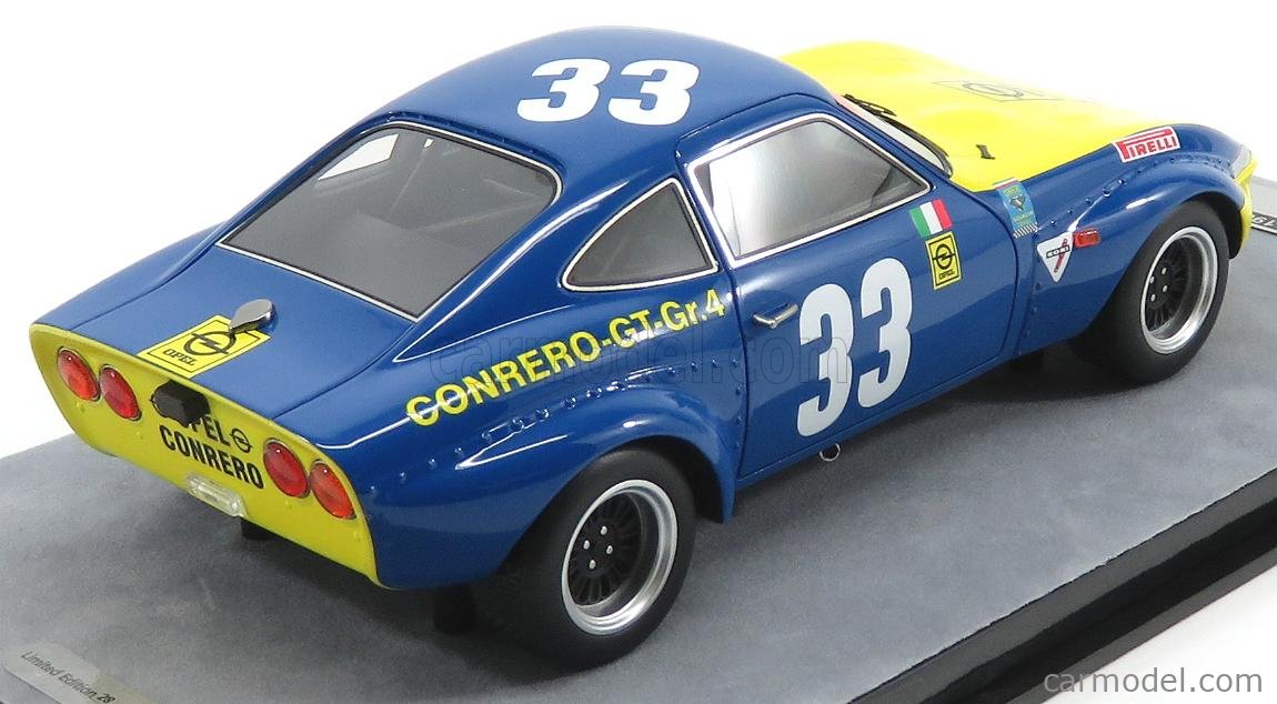 TECNOMODEL TM18-133B Scale 1/18 | OPEL GT 1900 TEAM CONRERO EUROPEAN GT ...